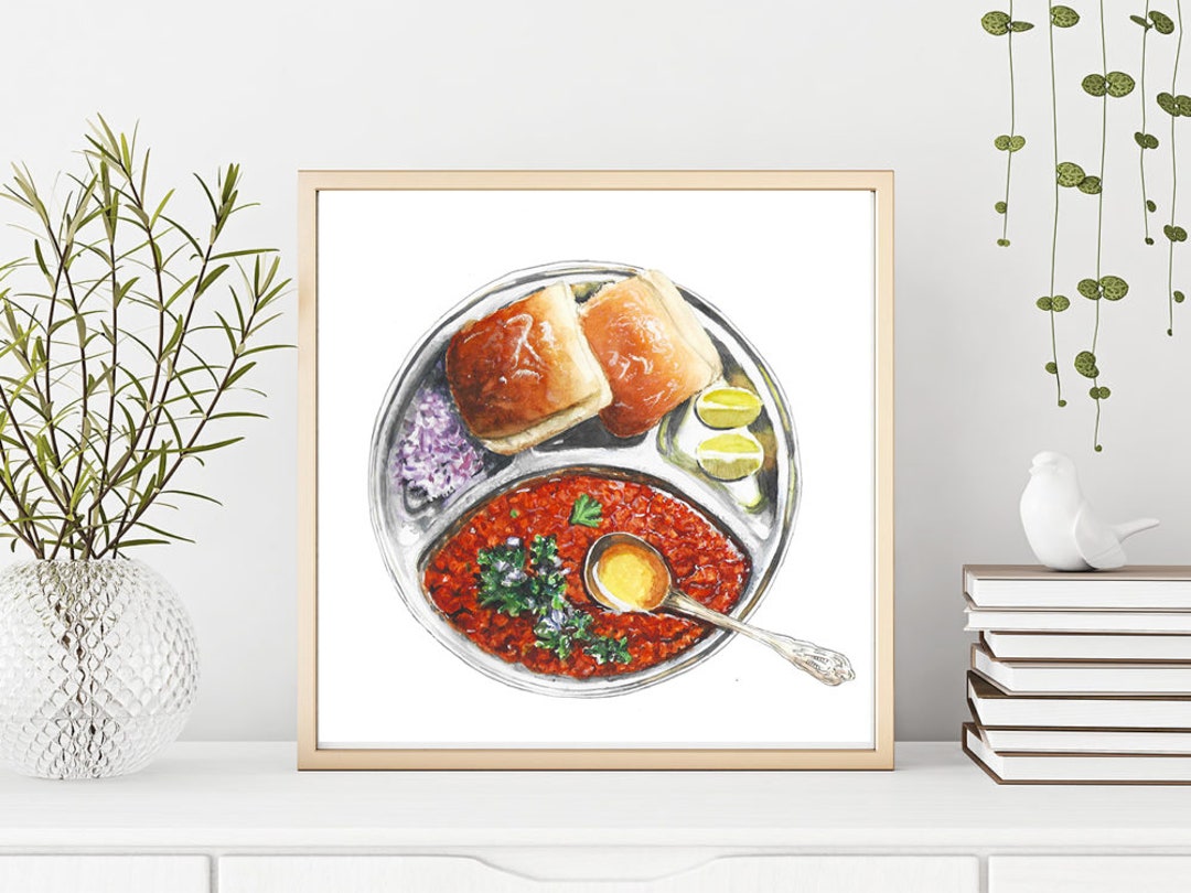 Buy Mumbai Street Eats | Pav Bhaji | Indian Food Art | Indian Street ...