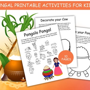 Pongal Activity Kit | Printable Activity Sheets for Kids | Tamil | Kids ...