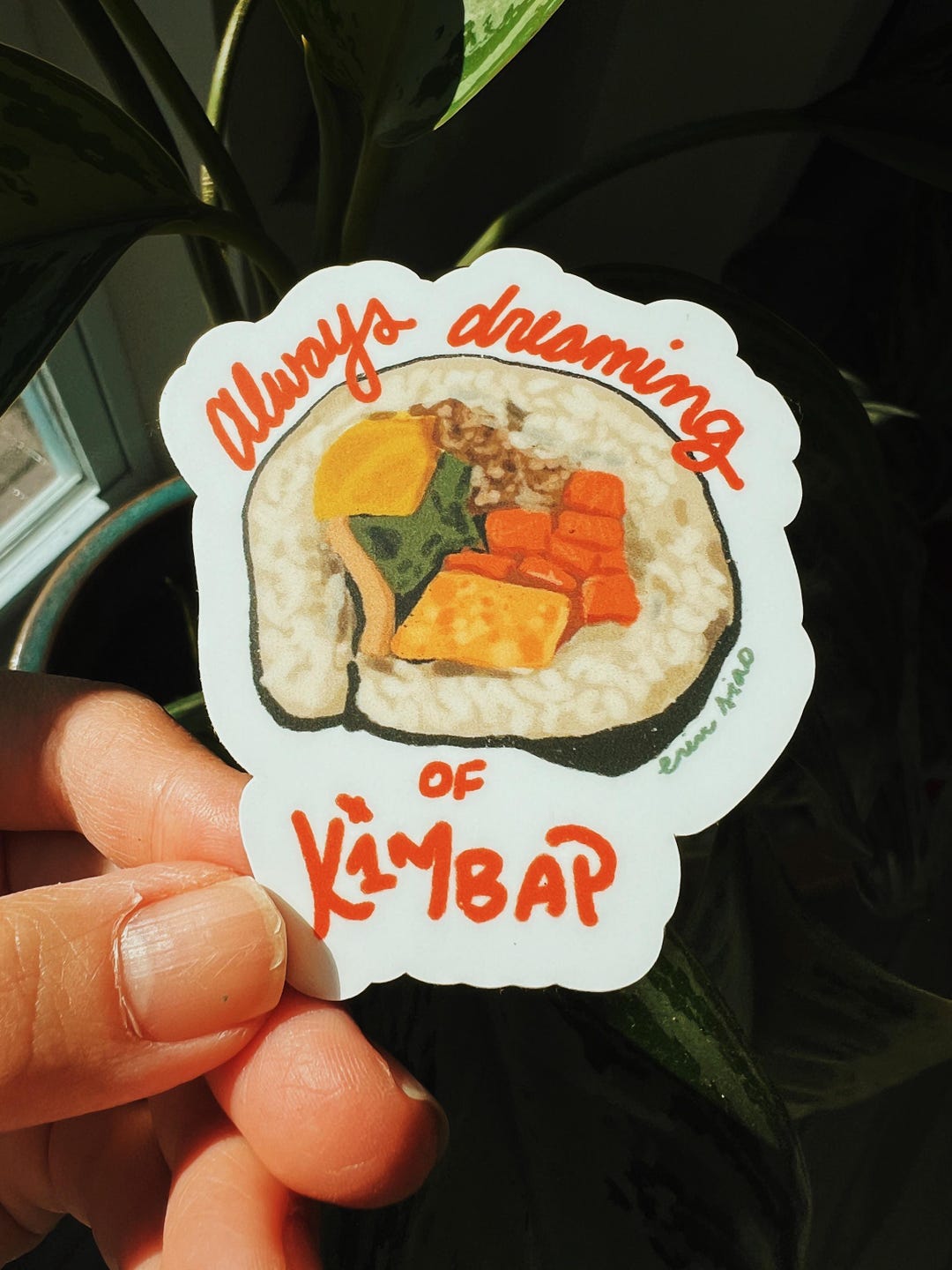 Korean Kimbap Sticker, Korean Drawing Sticker, Korean Die Cut Sticker ...
