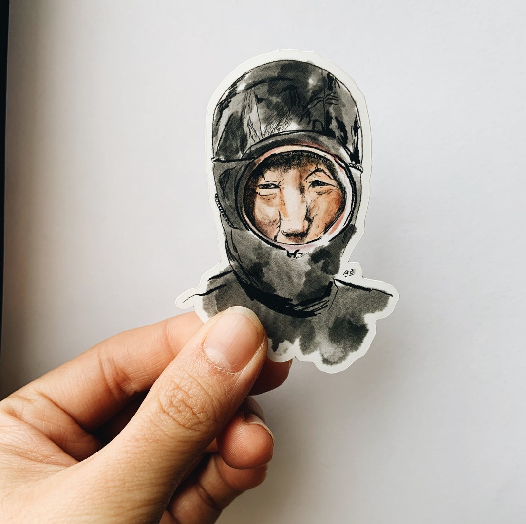 Korean Female Diver Sticker, Haenyeo Sticker, Korean Drawing Sticker ...