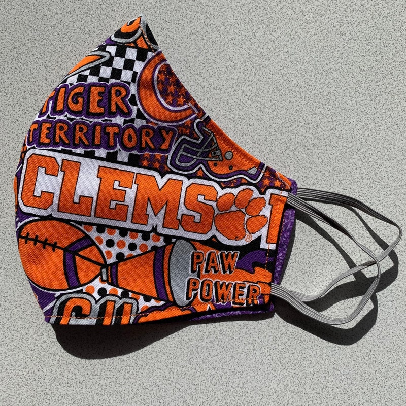 Clemson Mask - Etsy