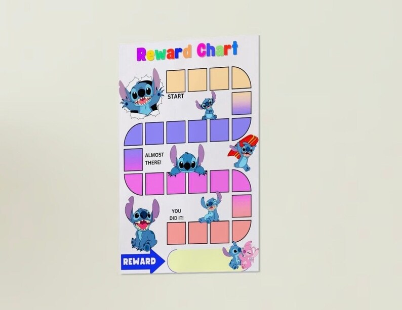 Stitch Reward Chart - Etsy