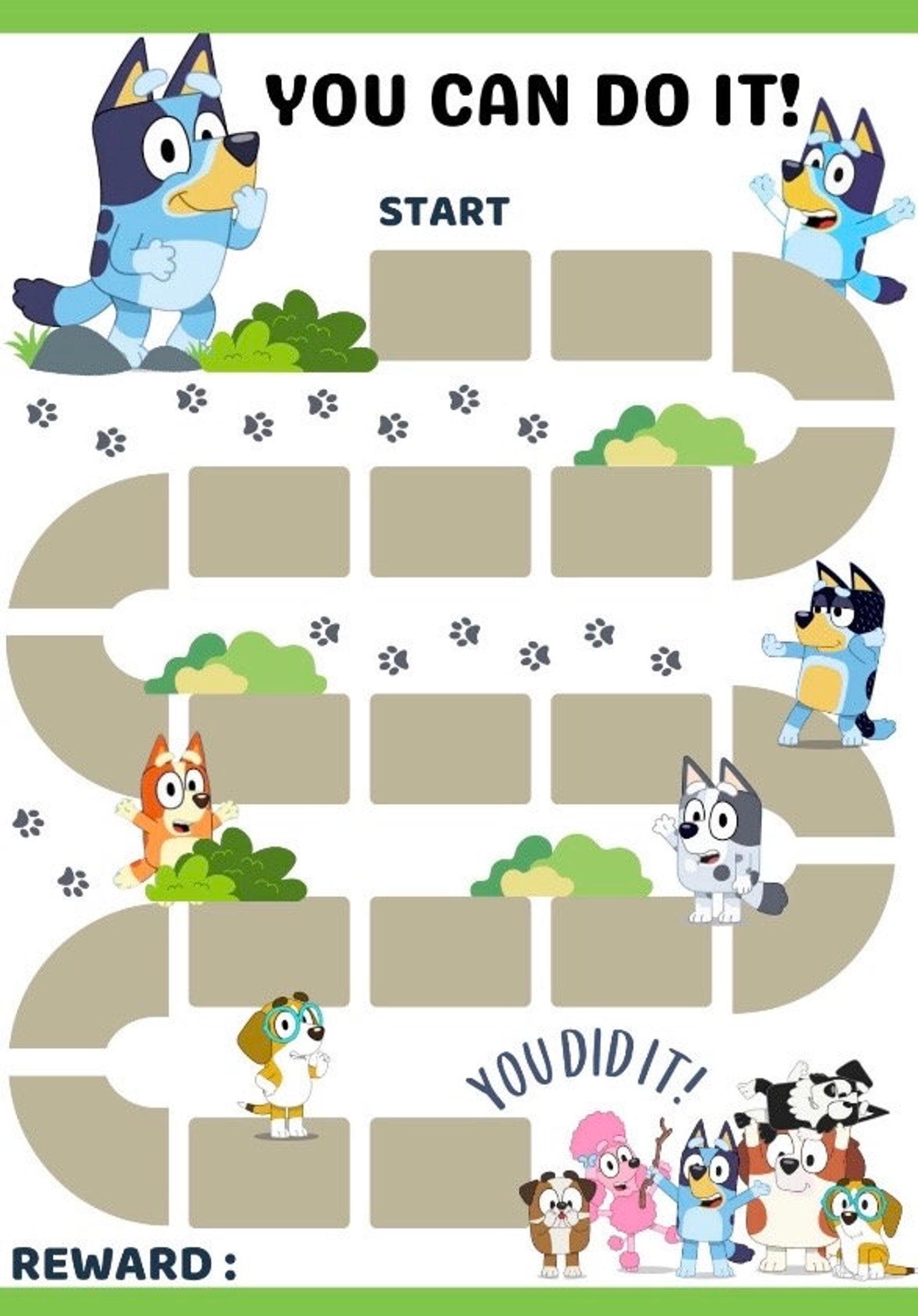 Bluey Reward Chart - Etsy