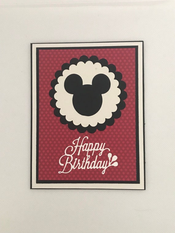 Handmade Mickey Mouse Birthday Cards