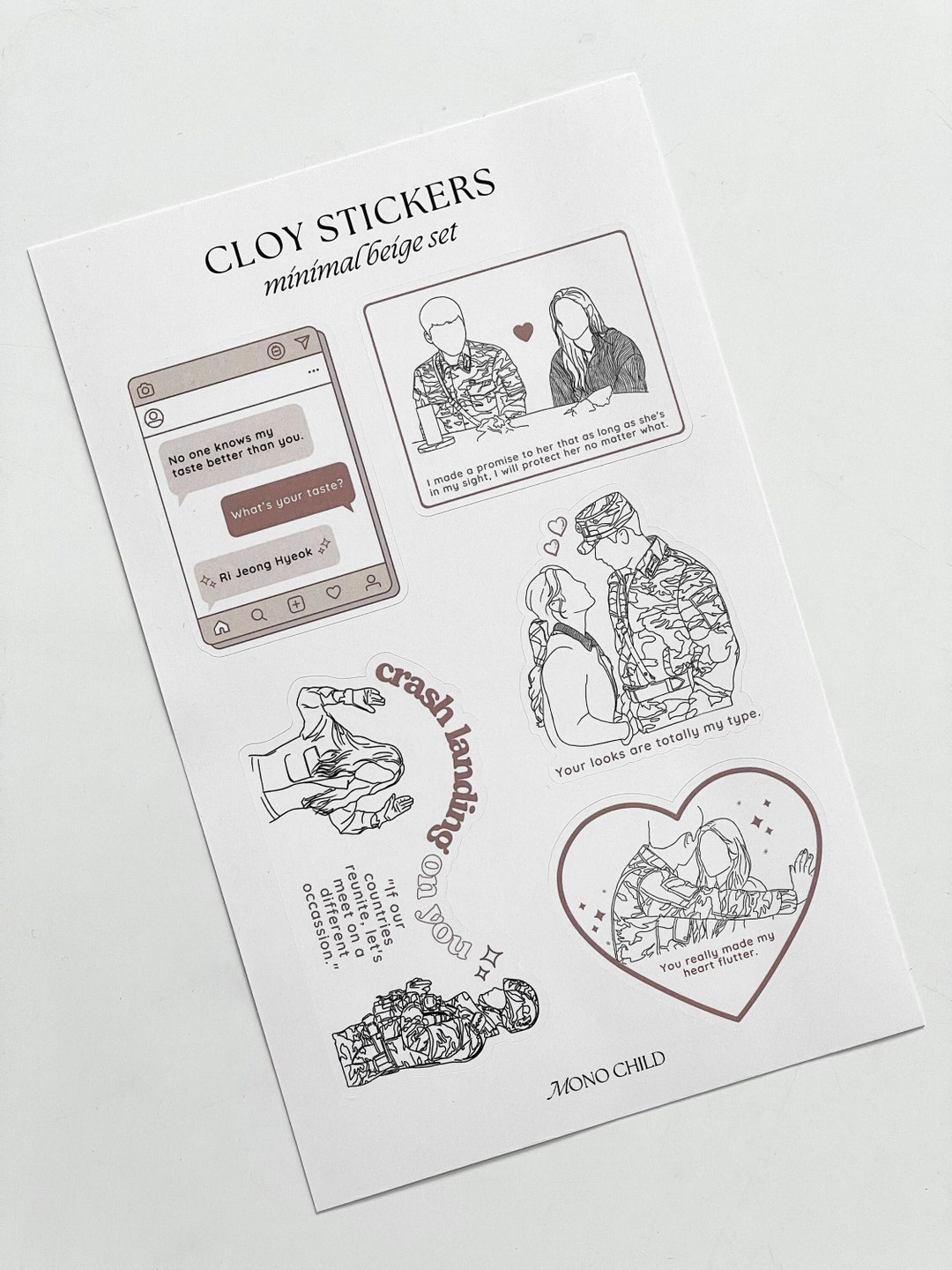 CLOY Minimal Waterproof Matte Sticker Sheet - Etsy