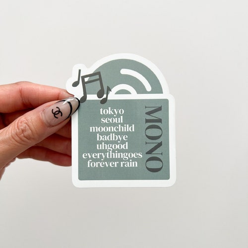 RM Mono Tracklist Waterproof Sticker - Etsy