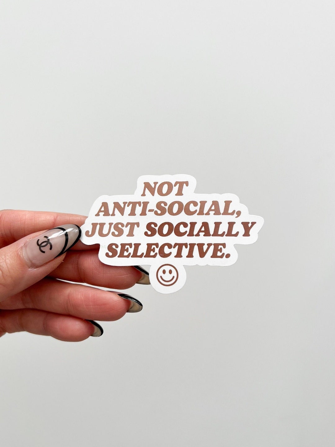 Socially Selective Waterproof Sticker - Etsy