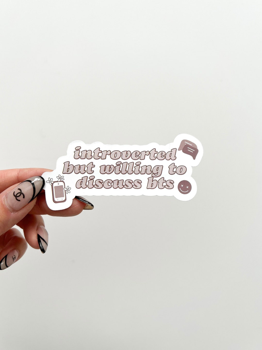 Introverted Waterproof Sticker - Etsy