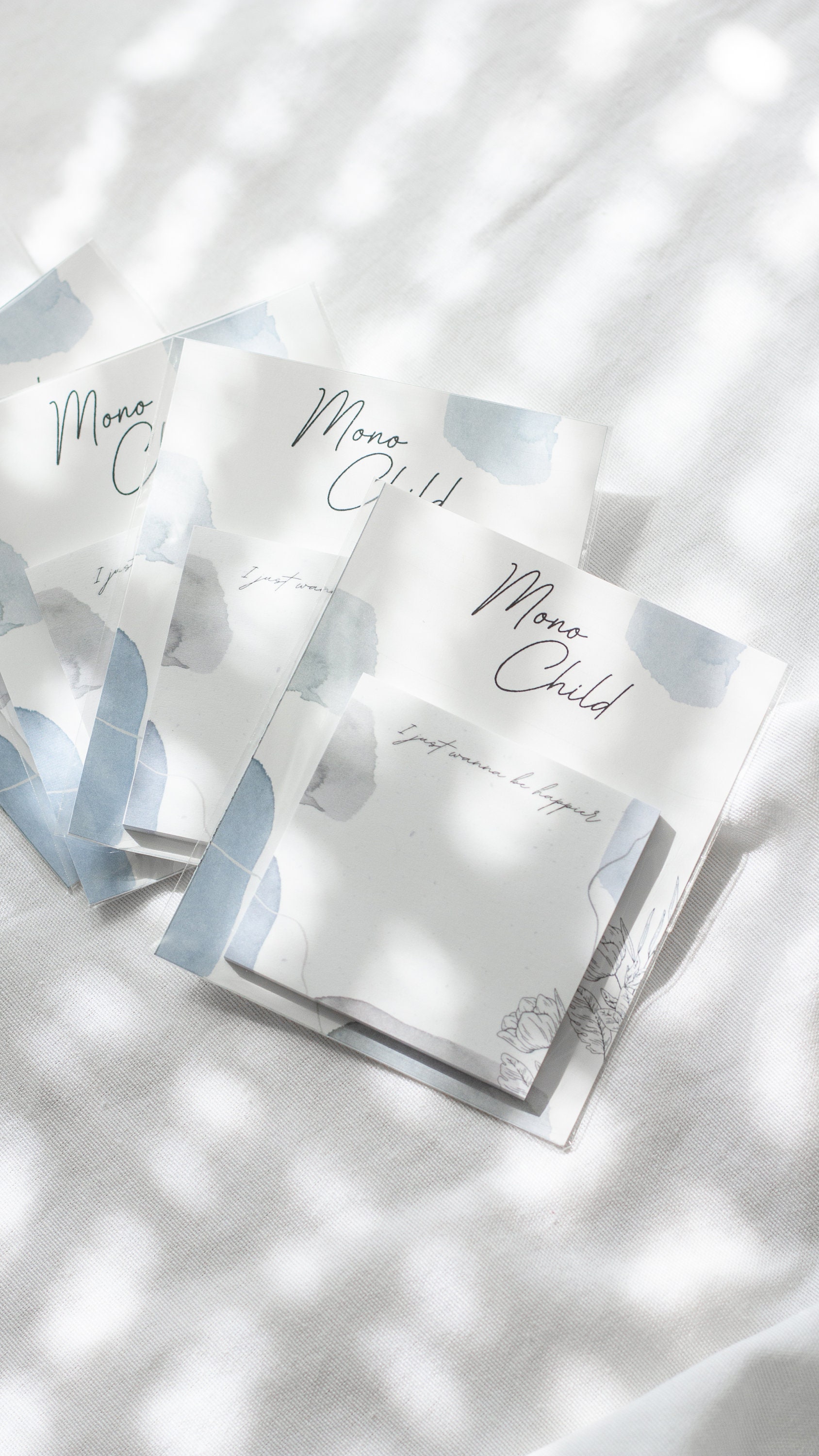 Blue & Grey Sticky Notes 50 Sheets - Etsy