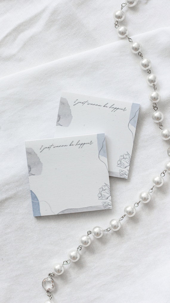 Blue & Grey Sticky Notes 50 Sheets - Etsy