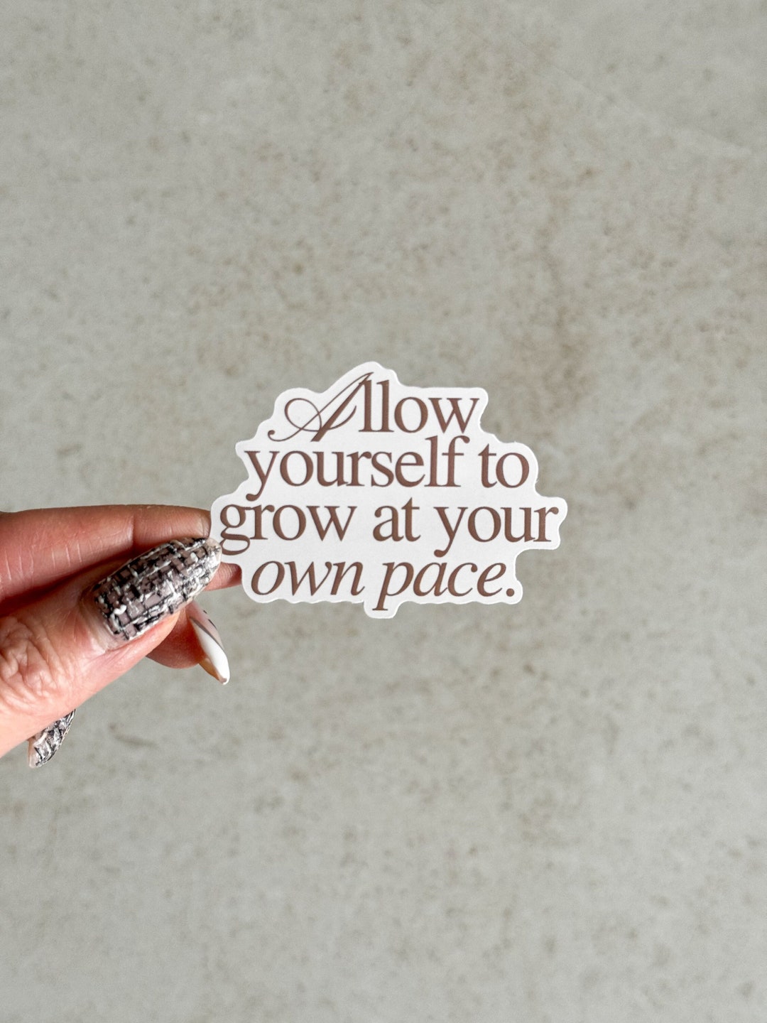 Grow at Your Own Pace Waterproof Sticker - Etsy