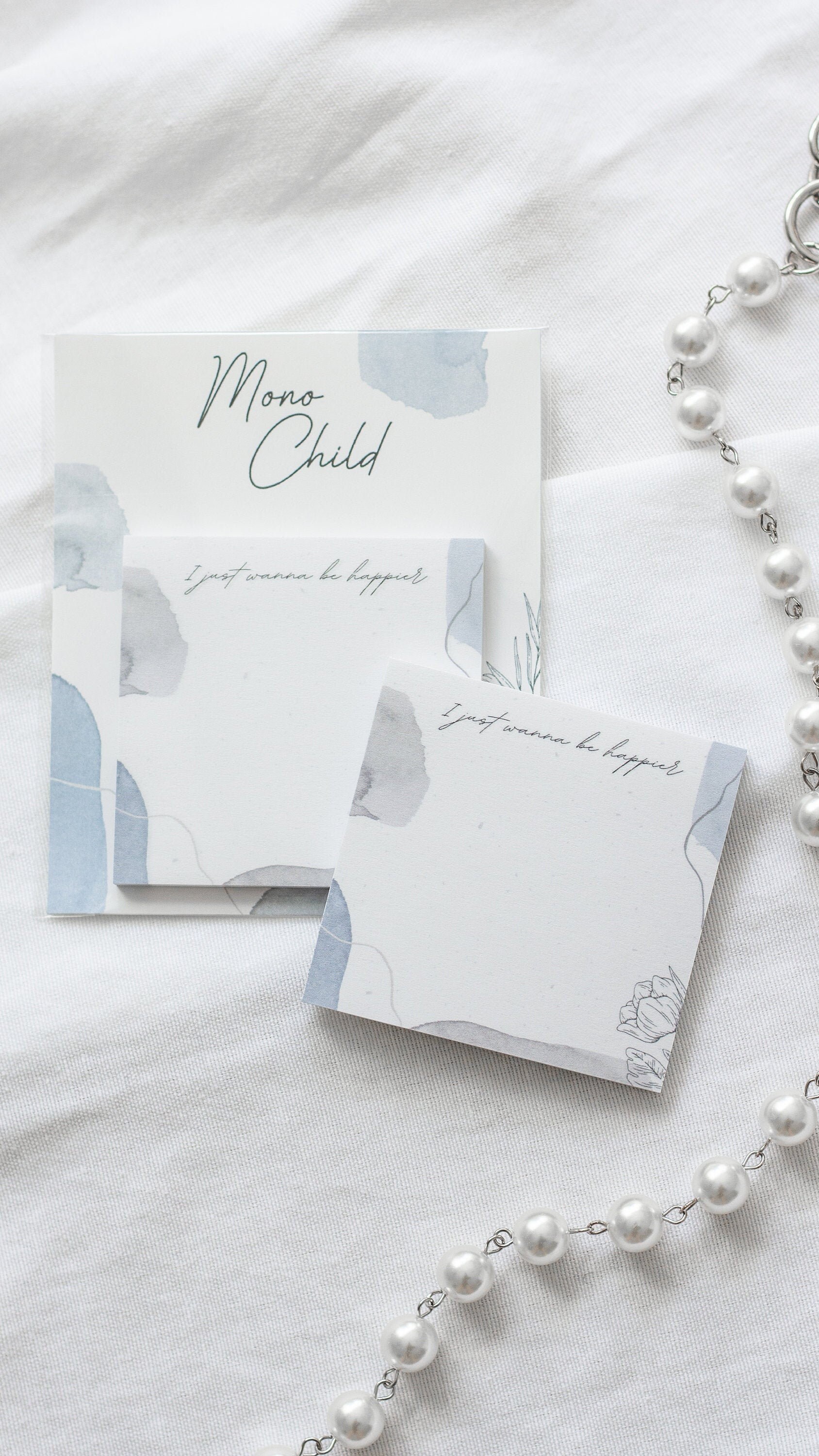 Blue & Grey Sticky Notes 50 Sheets - Etsy