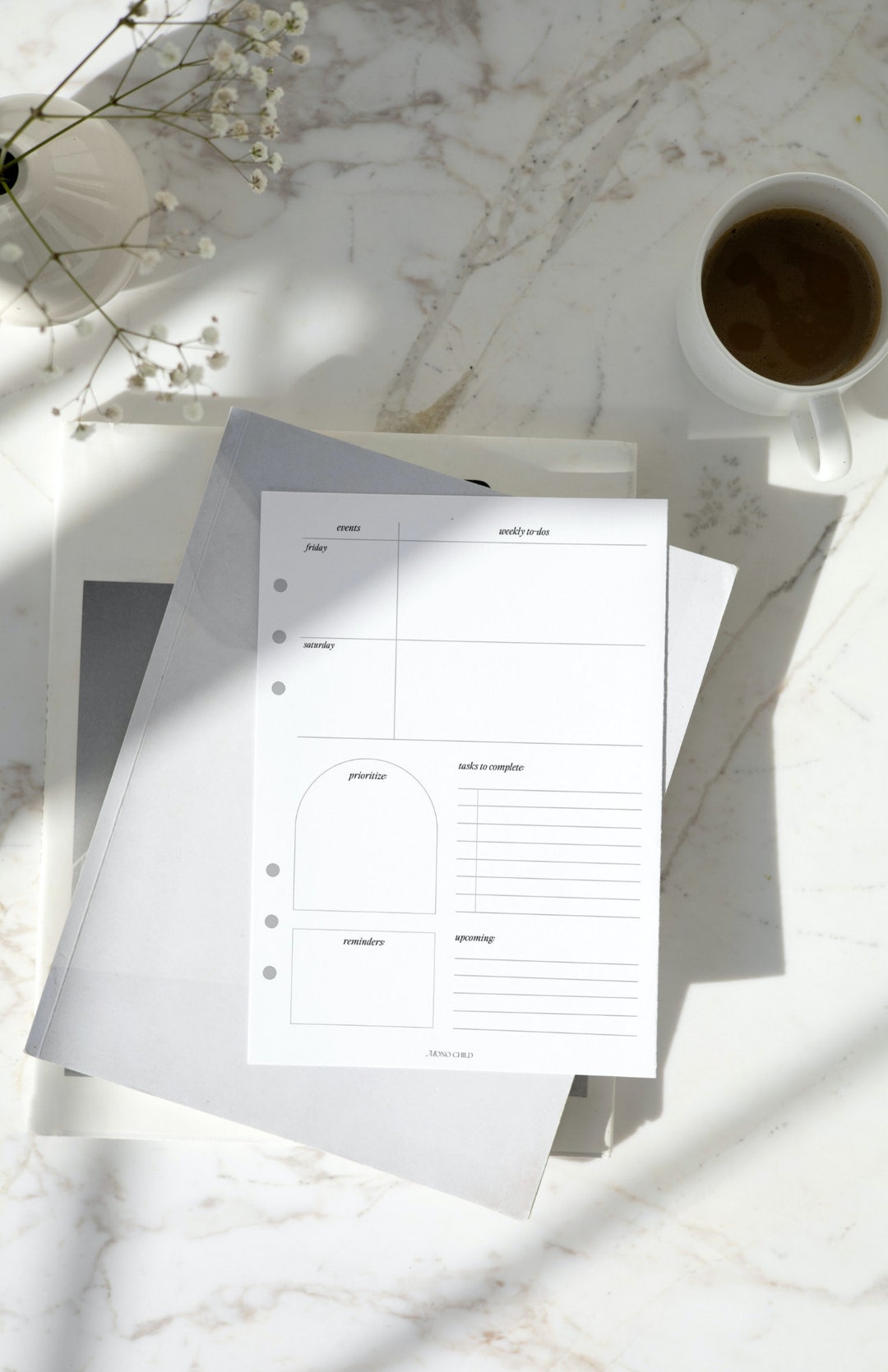 Undated Weekly Schedule Pages | A5 Ring Binder Planner Inserts, Planner ...