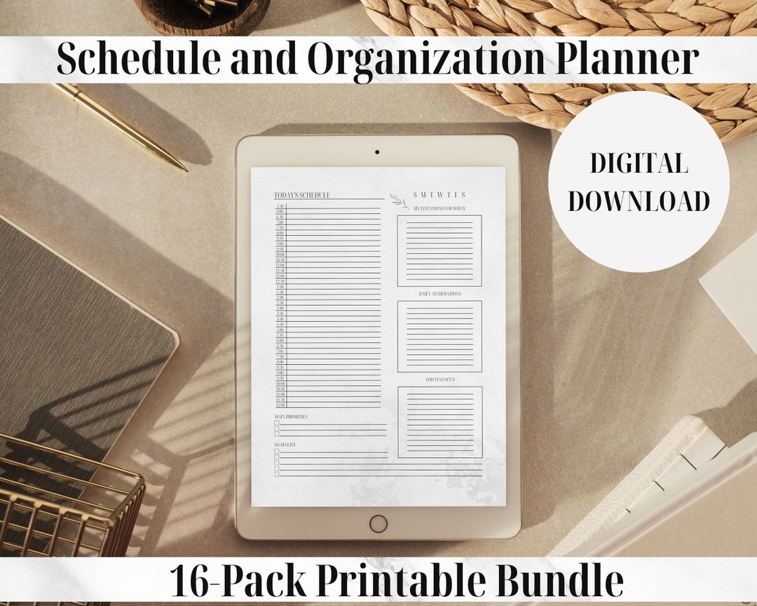 Minimalistic Scheduling and Organization Planner for Daily, Weekly ...