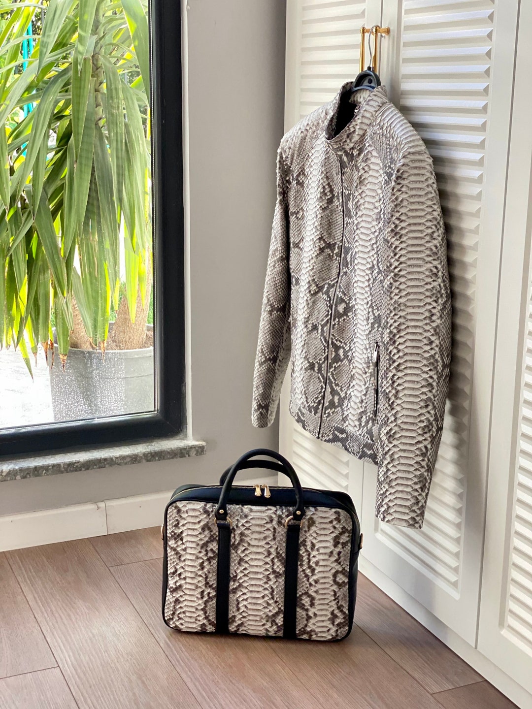 Genuine Python Leather Men Jacket , Leather Jacket , Luxury Designer ...