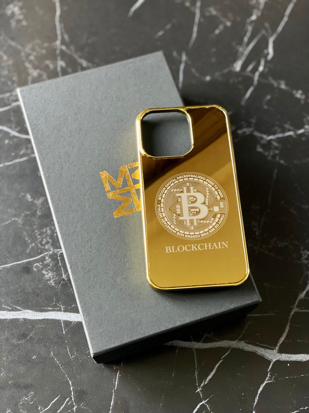 Bitcoin Design Gold Plated iPhone 16 Pro & 15 Pro Max Cases , Gold ...