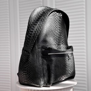 Genuine Python Leather Backpack Python Bag Leather Backpack , Personalized Backpack , Custom ...