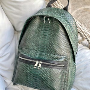Genuine Python Leather Backpack Python Bag Leather Backpack ...