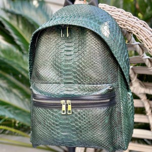 Genuine Python Leather Backpack Python Bag Leather Backpack ...