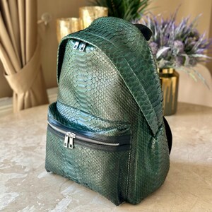 Genuine Python Leather Backpack Python Bag Leather Backpack ...