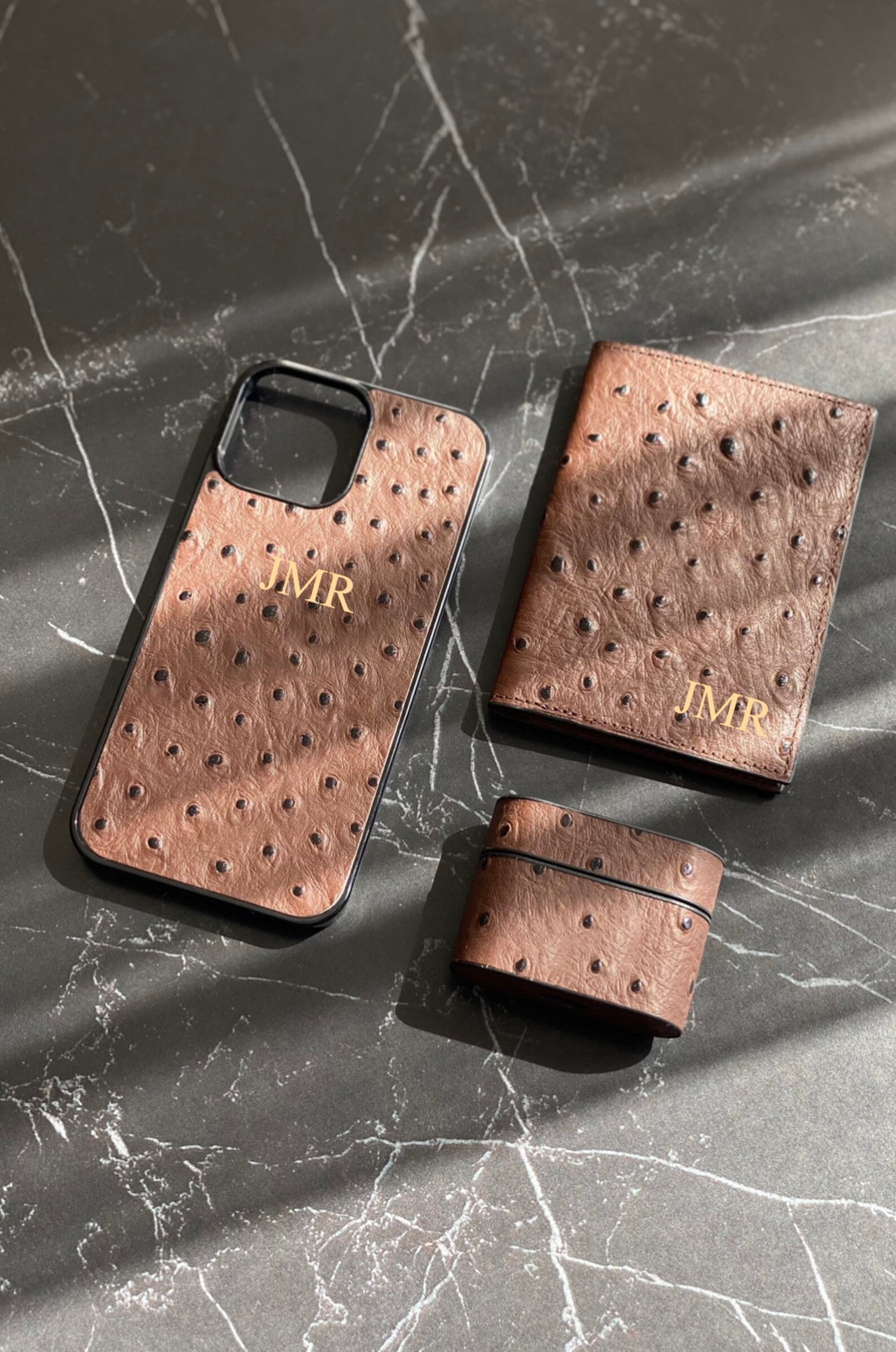 Italian Leather Ostrich Wallets Personalized Ostrich Wallet - Etsy