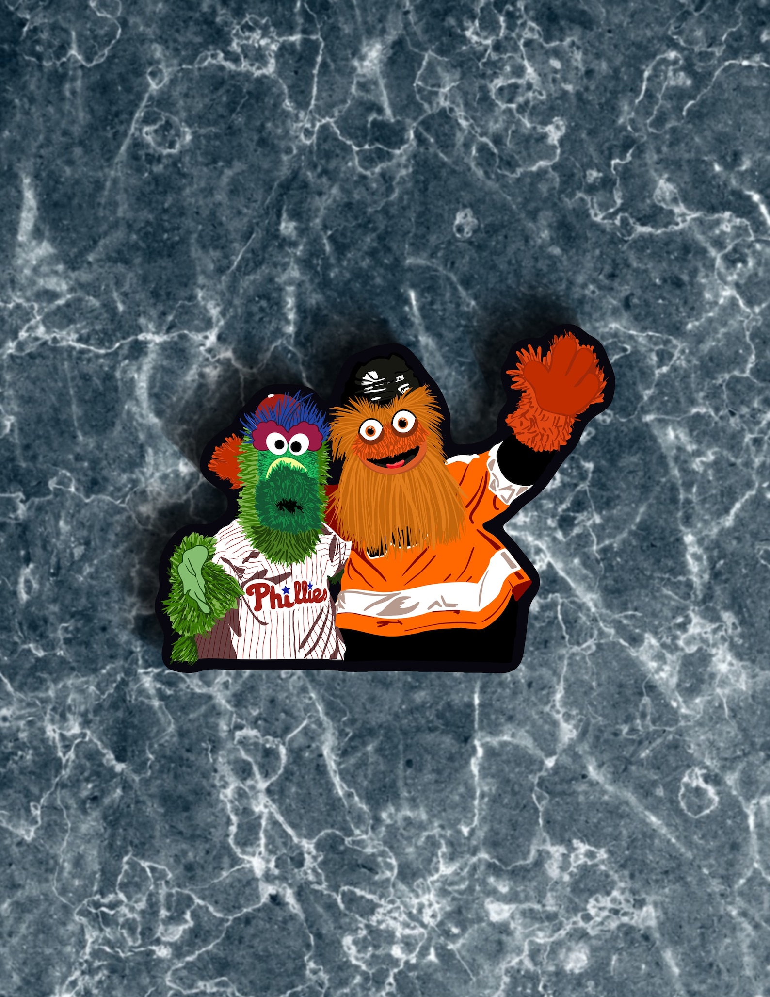 Philly Phanatic Sticker Gritty Sticker Philadelphia Phillies - Etsy