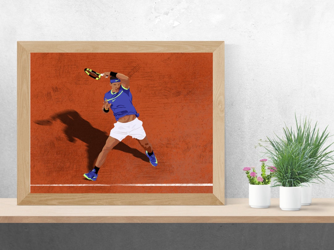 Rafael Nadal Wall Art, Rafael Nadal Art Print, Rafa Nadal, Tennis ...