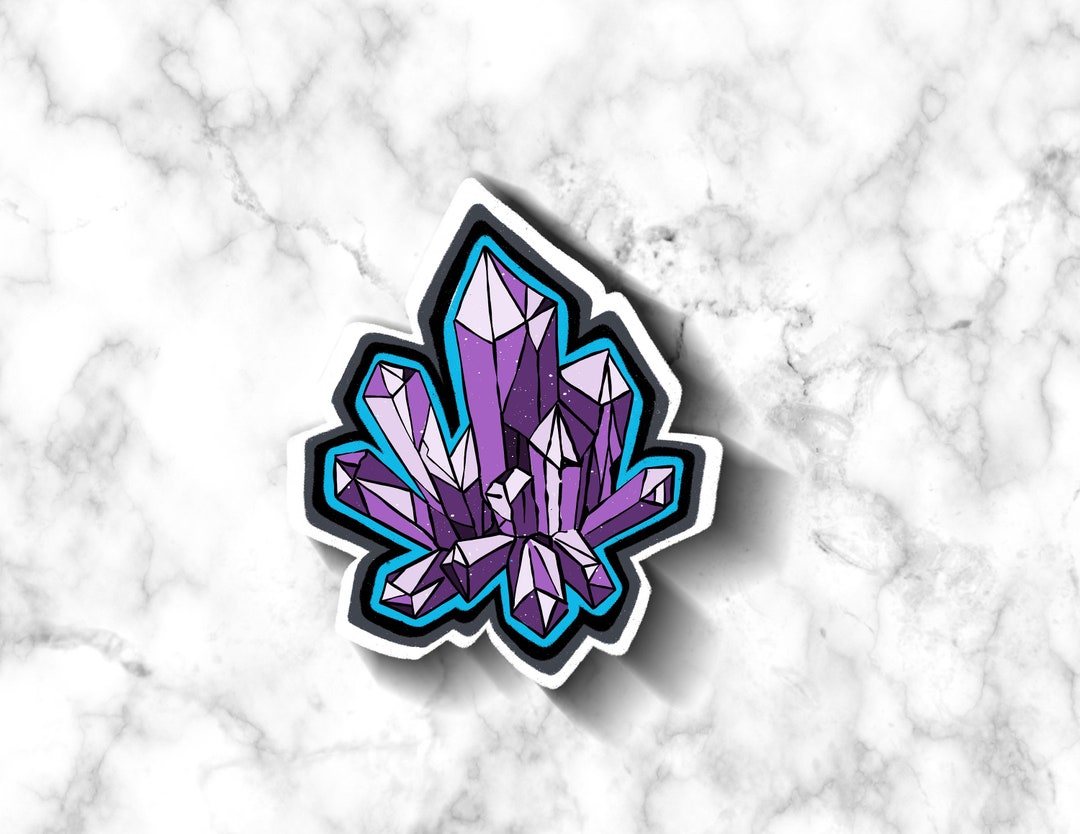 Amethyst Crystal Sticker, Purple Crystal Sticker, Crystal Sticker ...
