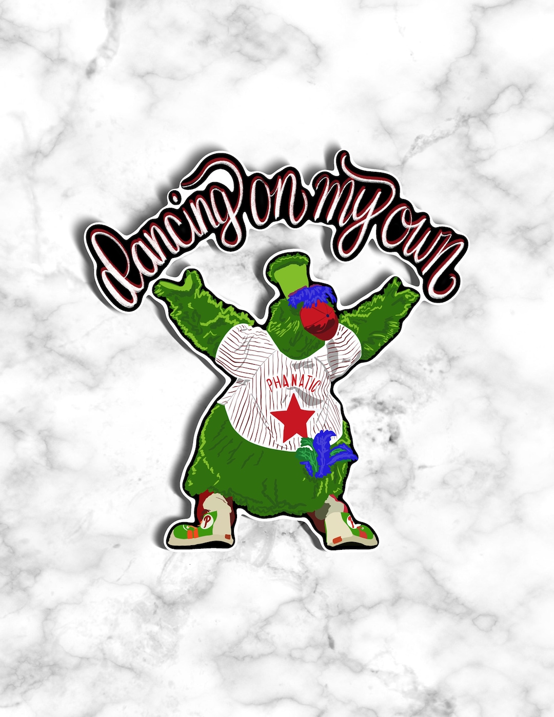 Philly Phanatic Sticker, Dancing on My Own Sticker, Philadelphia ...