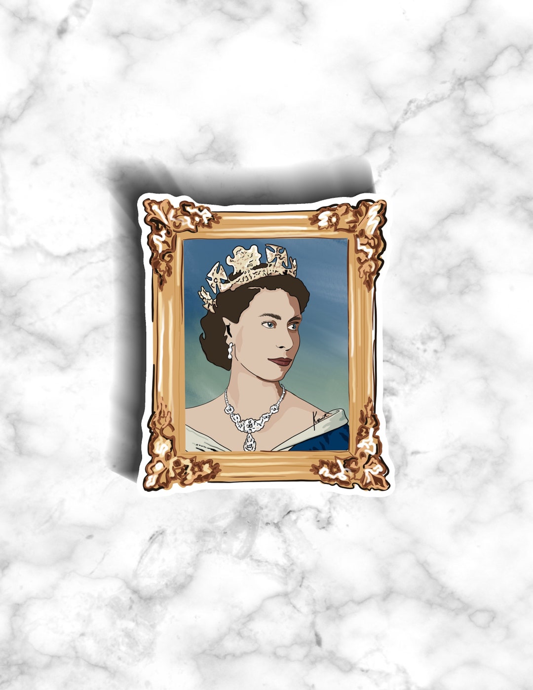 Queen Elizabeth II Sticker, Queen Elizabeth II, Queen of England ...