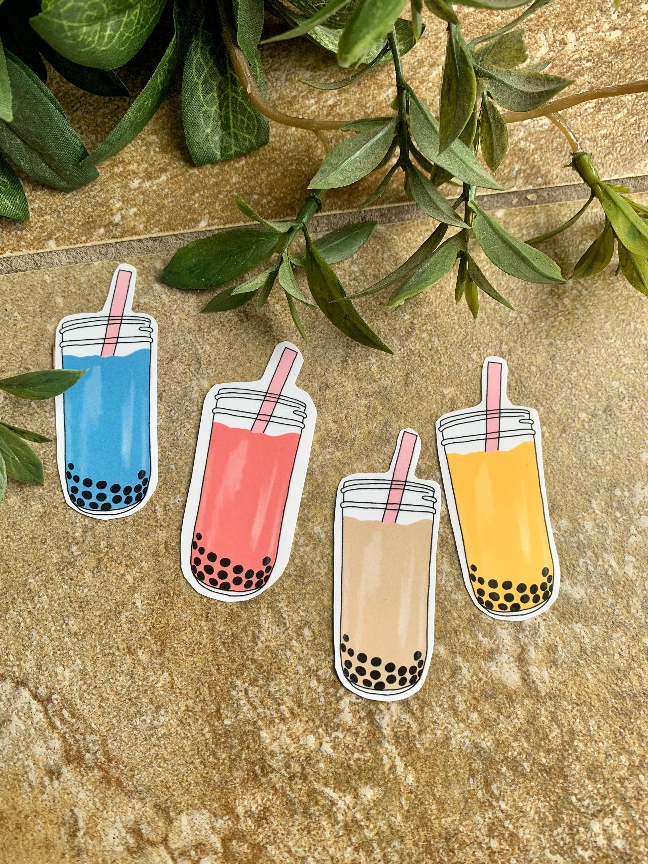 Boba Tea Sticker Bubble Tea Sticker Mason Jar Bubble Tea - Etsy