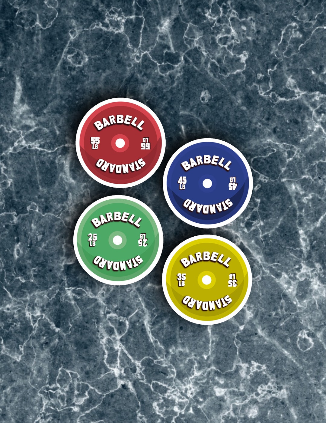 Weight Plate Stickers, Crossfit Sticker, Barbell Weight Stickers, Set ...
