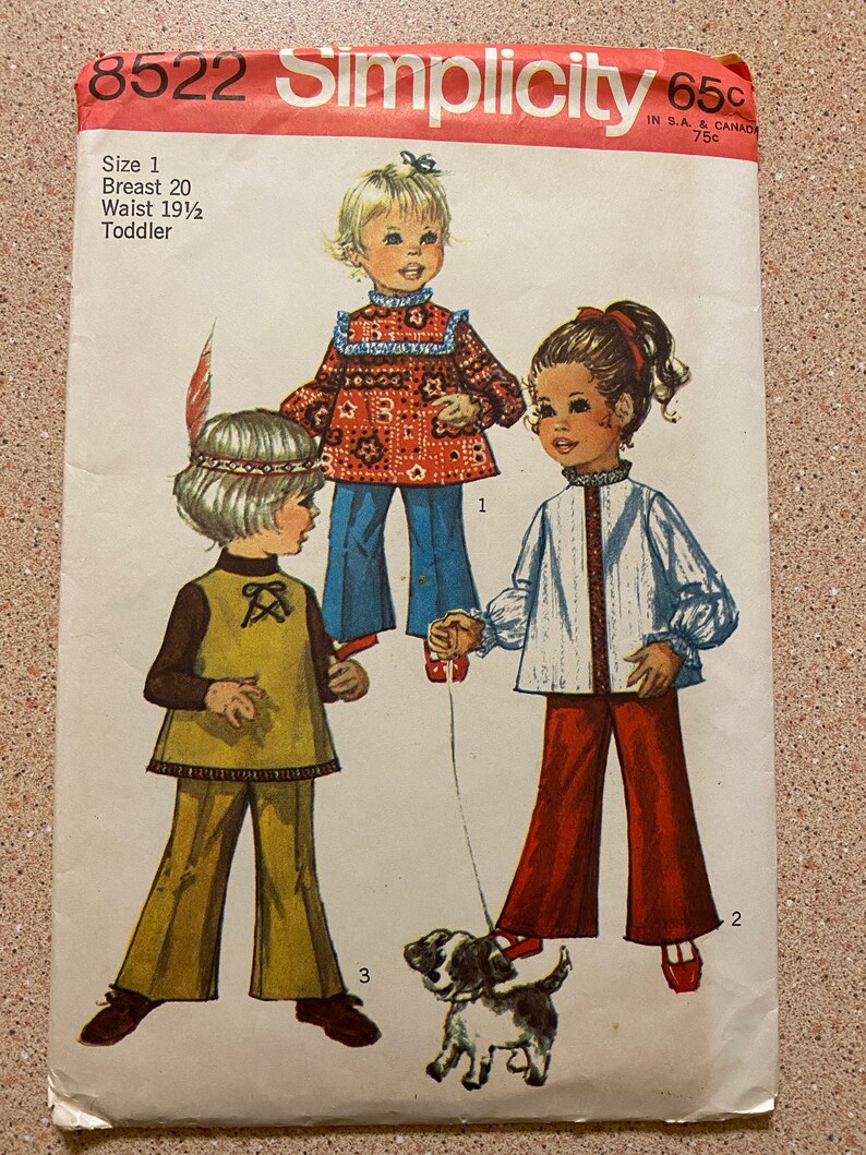 Patterns 1970s Simplicity 9556 Turtleneck Gauchos and Pants Sz 12 Bust ...
