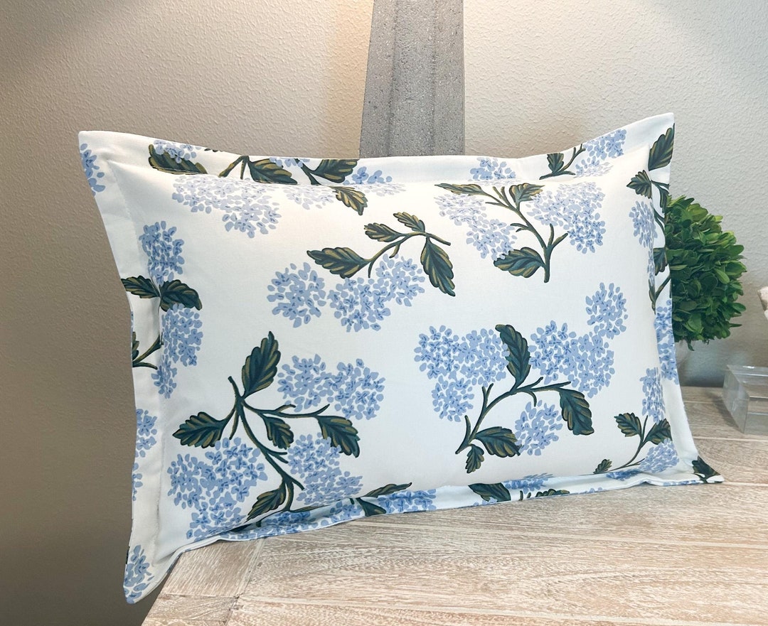 Blue Hydrangea Lumbar Pillow Cover (insert Not Included) | 12"x18" - Etsy