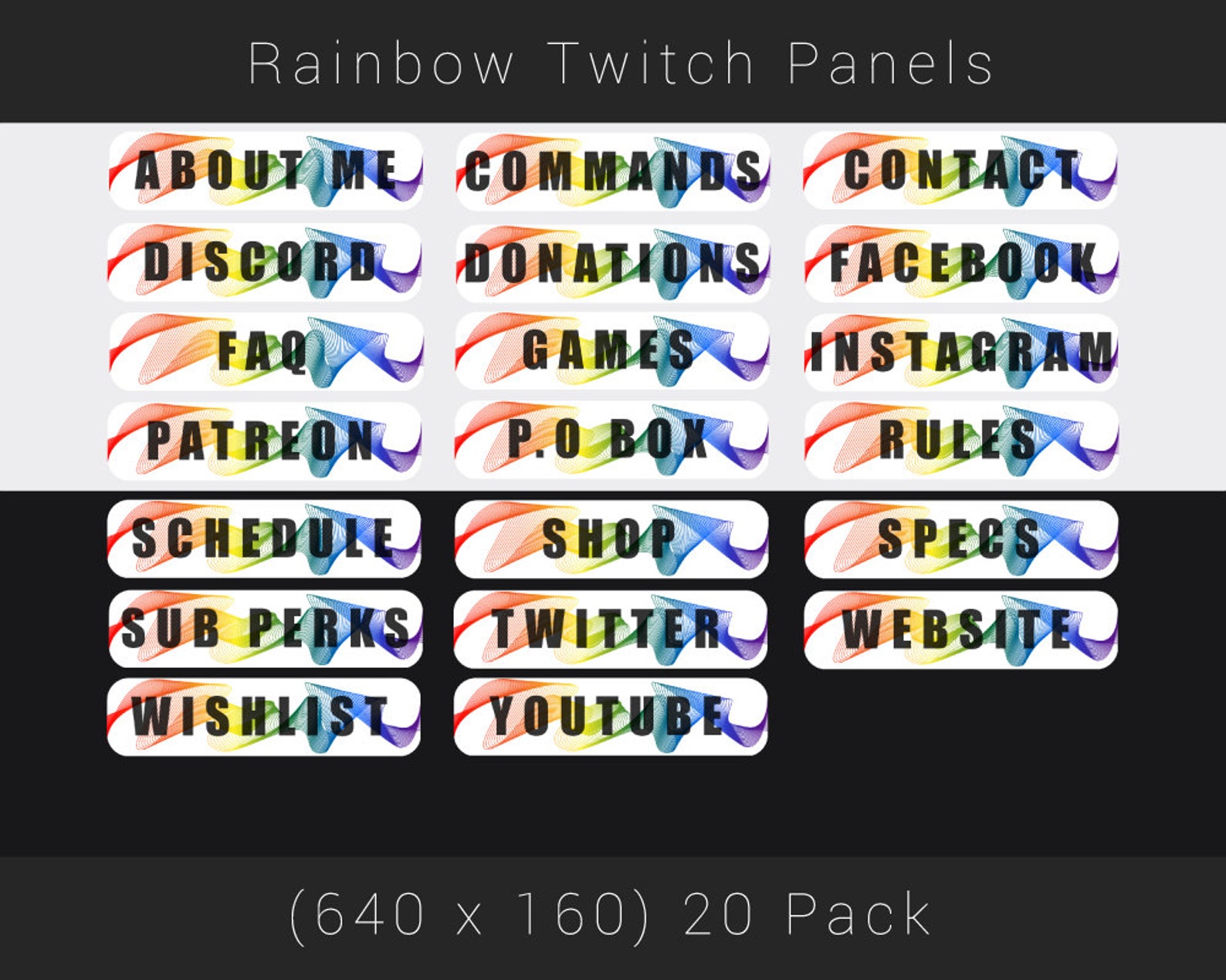 Rainbow Wave Custom Pride Twitch Overlay Graphics Stream Bundle - Etsy ...