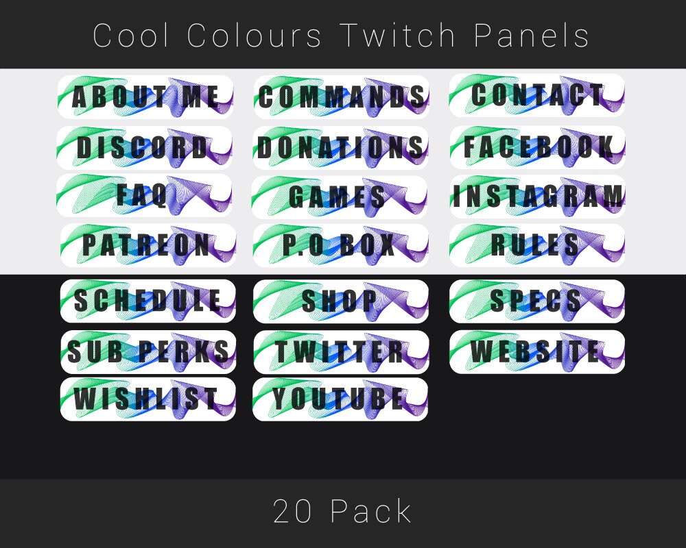 Cool Colours Wave Custom Pride Twitch Overlay Graphics - Etsy Canada
