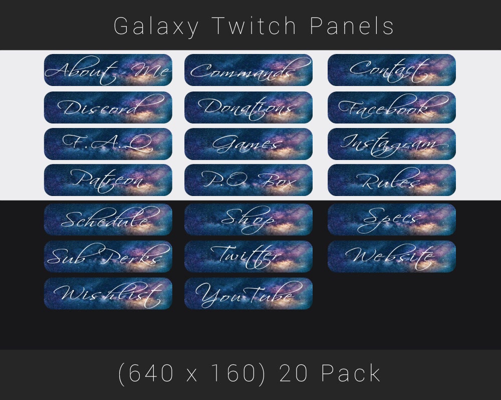 Galaxy Stars in Purple and Blue Custom Twitch Overlay - Etsy Canada