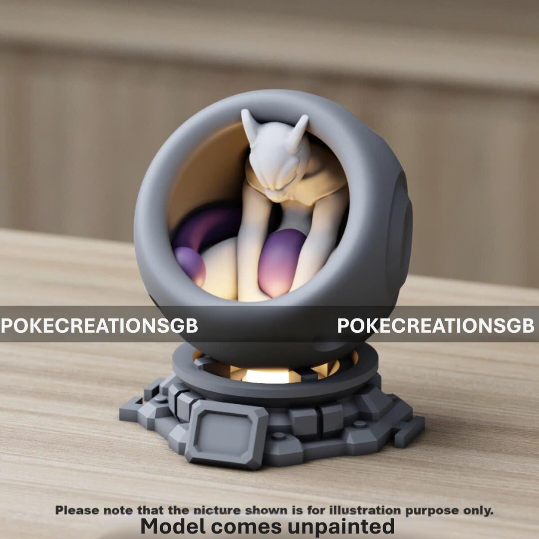 Mew, Mewtwo in Healing Pod - Etsy