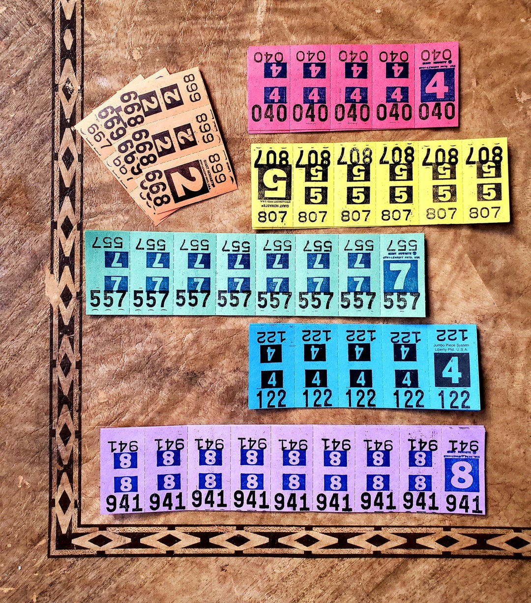 Vintage Dry Cleaning Tickets Rainbow Bundle Authentic Antique & Vintage ...