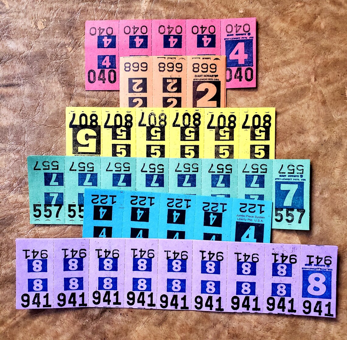 Vintage Dry Cleaning Tickets Rainbow Bundle Authentic Antique & Vintage ...