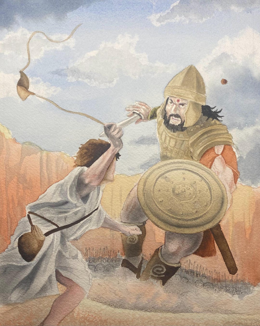 David and Goliath - Etsy