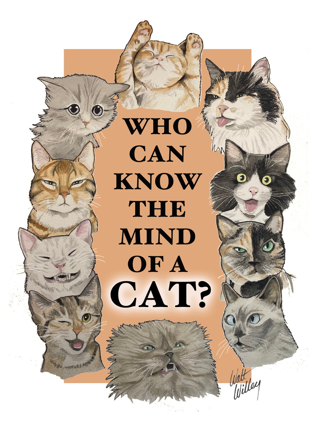 Who Can Know the Mind of a Cat? Poster - Etsy