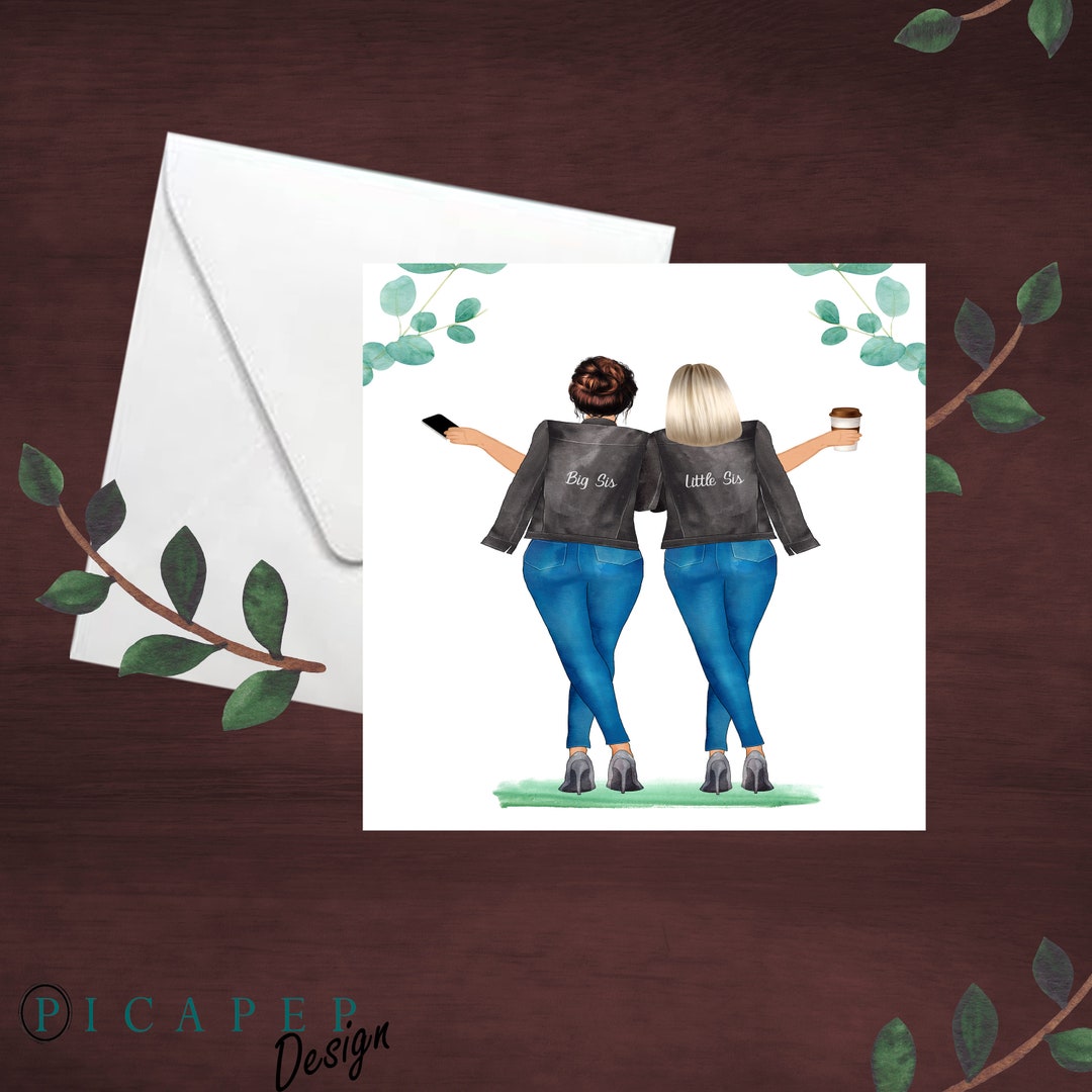 Personalised Best Friend Card, Portrait Birthday Card, Personalised ...