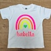UV Neon Rainbow Personalised Glow Child Kids T Shirt Girl/boy Unisex T ...