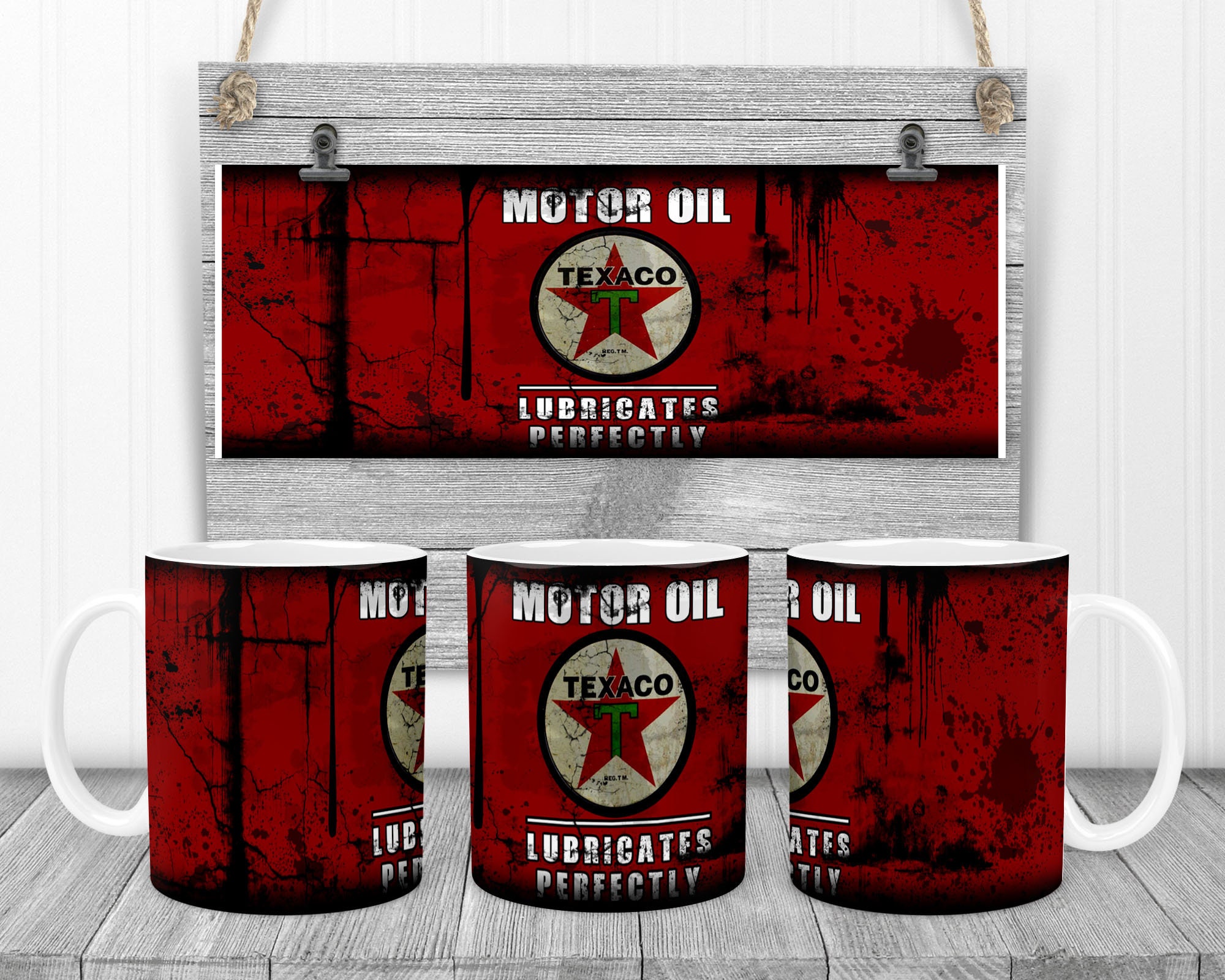 Texaco Motor Oil Can Car Bike Enthusiast Mug, Oli Dirty Mug, Gift Dad ...