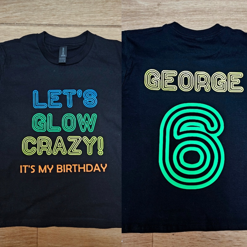 Neon Glow Custom T Shirt - Etsy UK