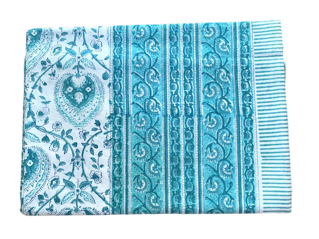 Indian Block Print Tablecloth Hand Block Print Handmade Table Cloth ...