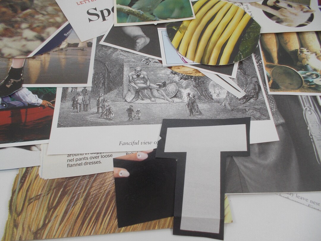 Small Collage Supply Pack #2, 100+ Pieces, Random Pieces, Mixed Paper ...