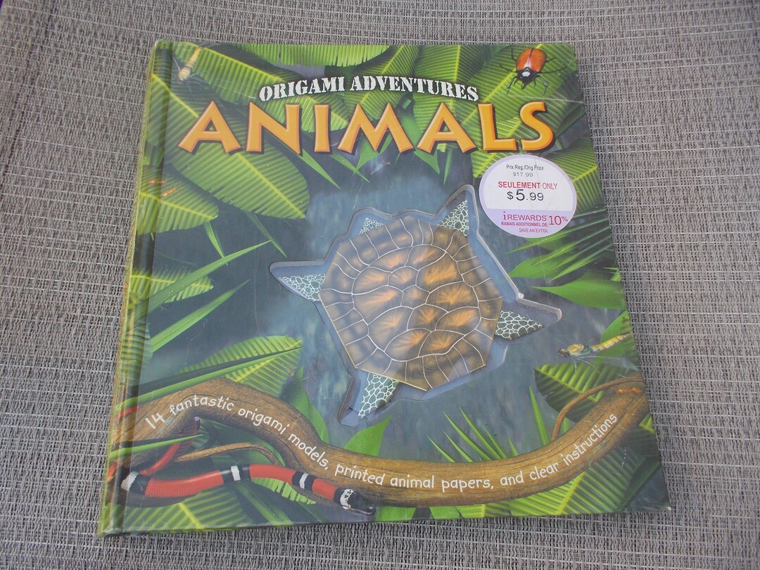 Origami Book, Used Book, Origami Adventures Animals, 14 Origami Models ...