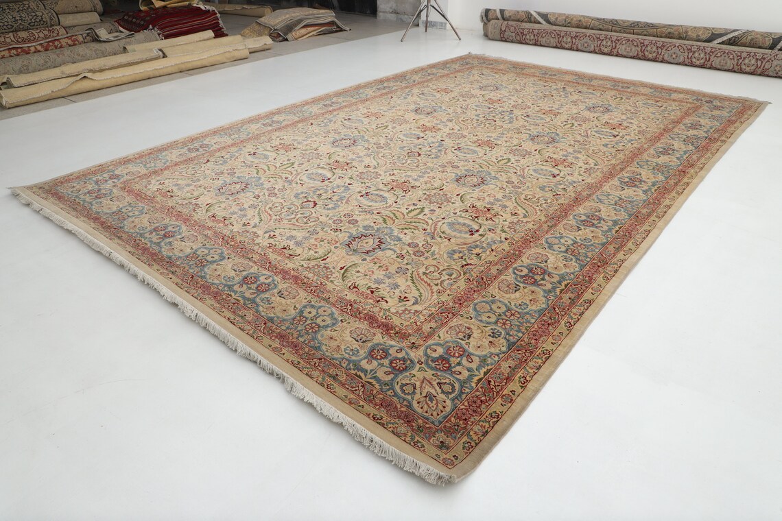 10'.1 X 15'.5 Ft Persian Tabriz Vintage Persian Rug bronze Copper Hand ...